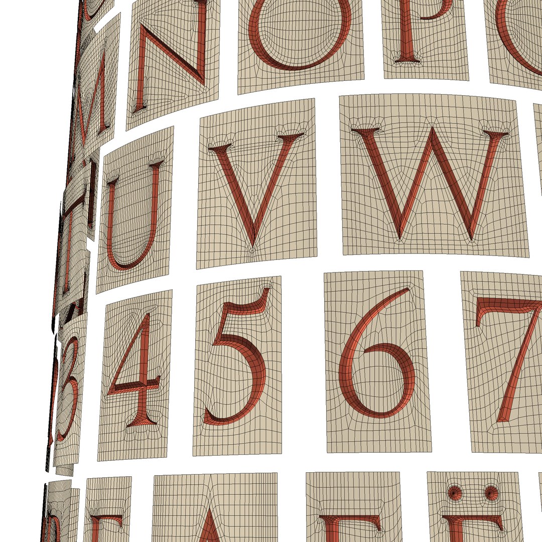 Roman Trajanic Font 3D Model - TurboSquid 2202198