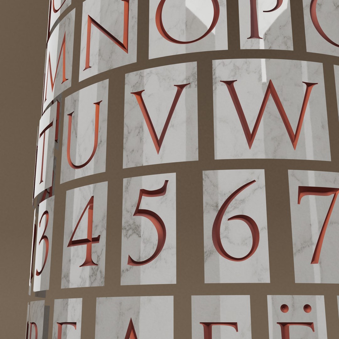 Roman Trajanic Font 3D Model - TurboSquid 2202198