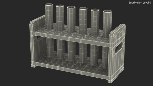 3D laboratory test tubes rack - TurboSquid 1498105