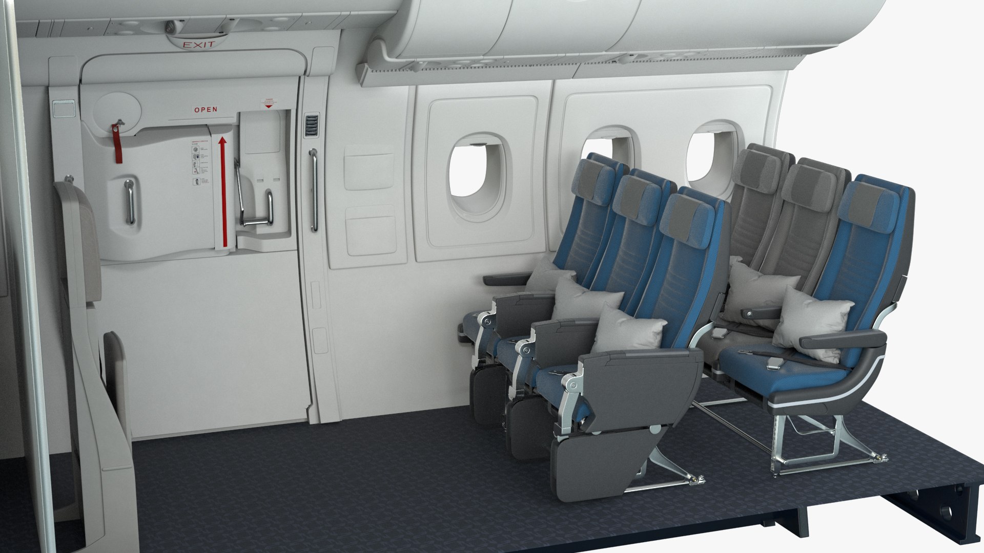 3D model a380 airplane interior airlines - TurboSquid 1494194