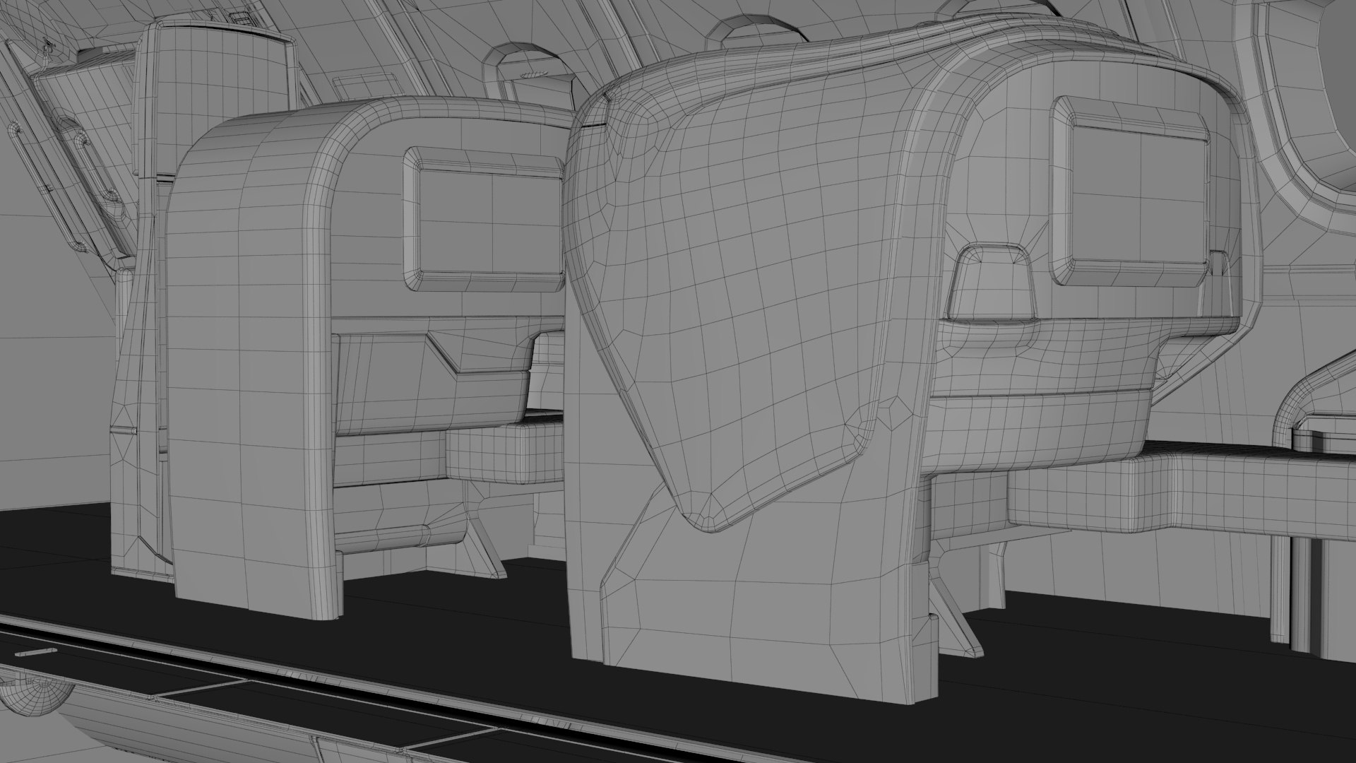 3D model a380 airplane interior airlines - TurboSquid 1494194