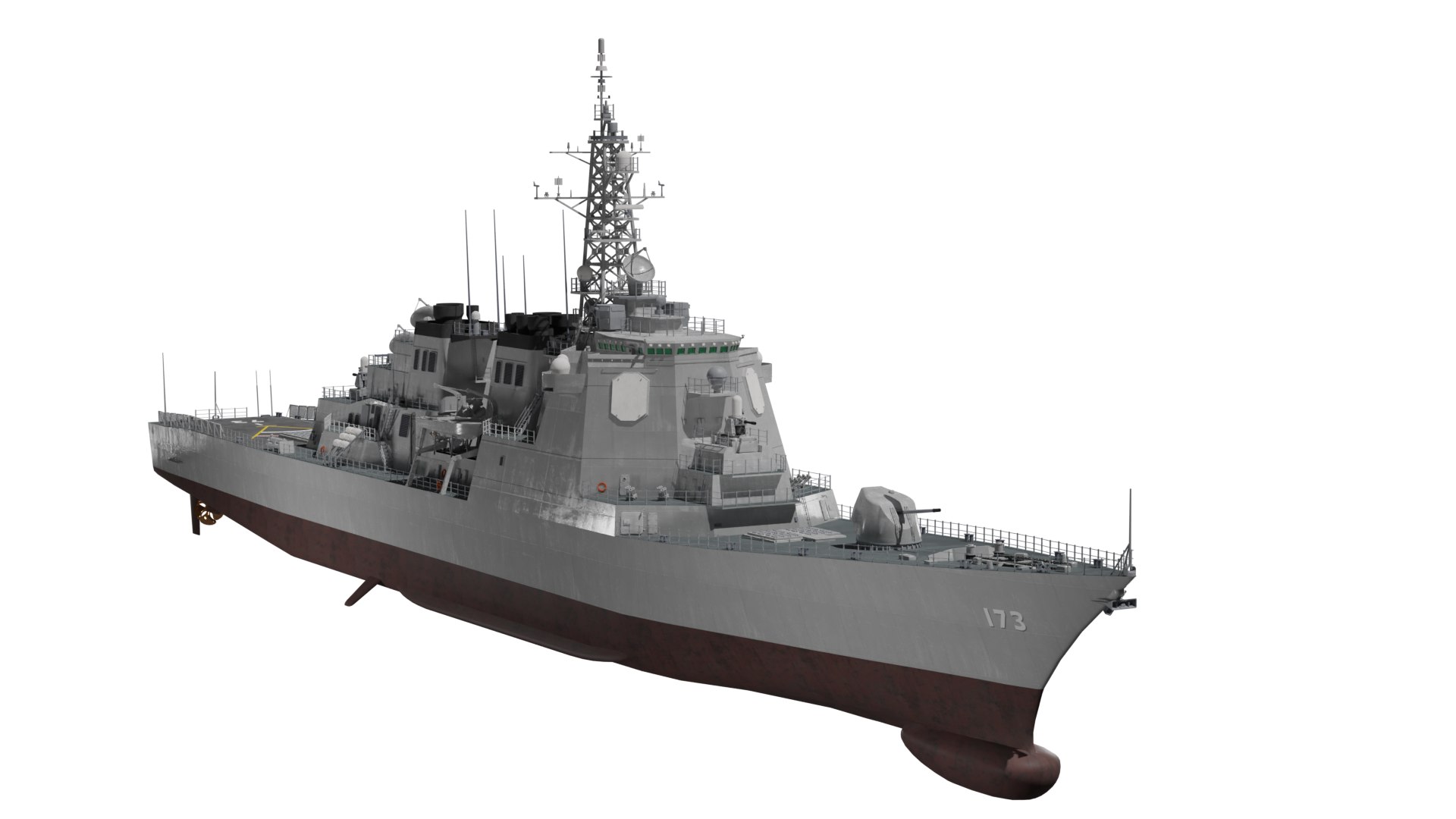 3D JMSDF Kongo class guild missile destroyer model - TurboSquid 2170383