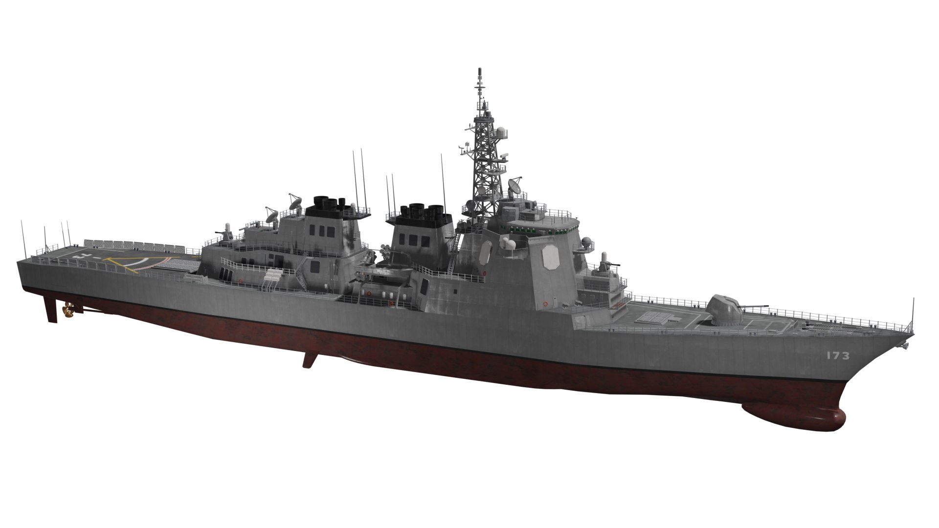 3D JMSDF Kongo Class Guild Missile Destroyer Model - TurboSquid 2170383