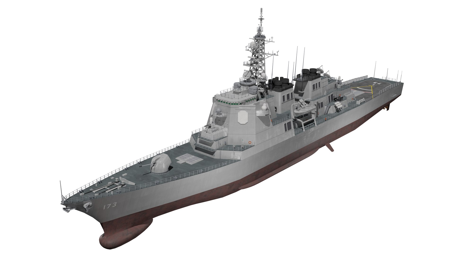 3D JMSDF Kongo class guild missile destroyer model - TurboSquid 2170383