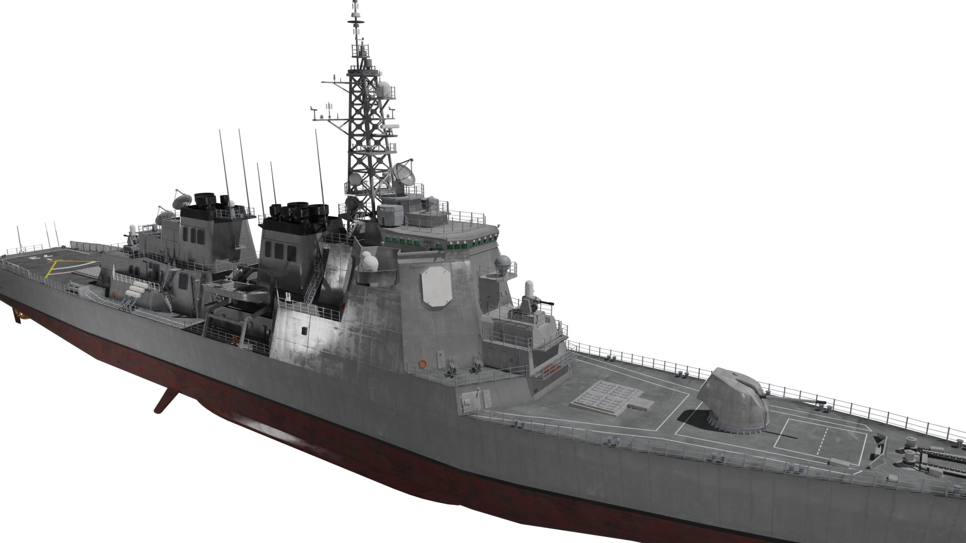 3D JMSDF Kongo Class Guild Missile Destroyer Model - TurboSquid 2170383