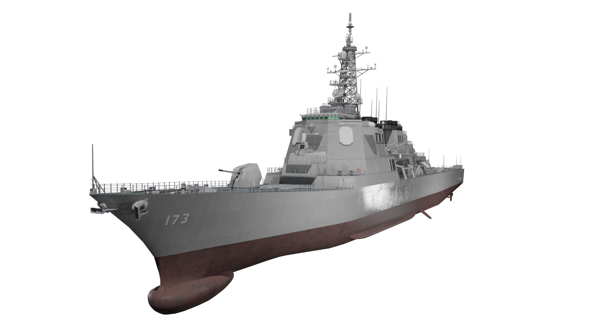 3D JMSDF Kongo class guild missile destroyer model - TurboSquid 2170383