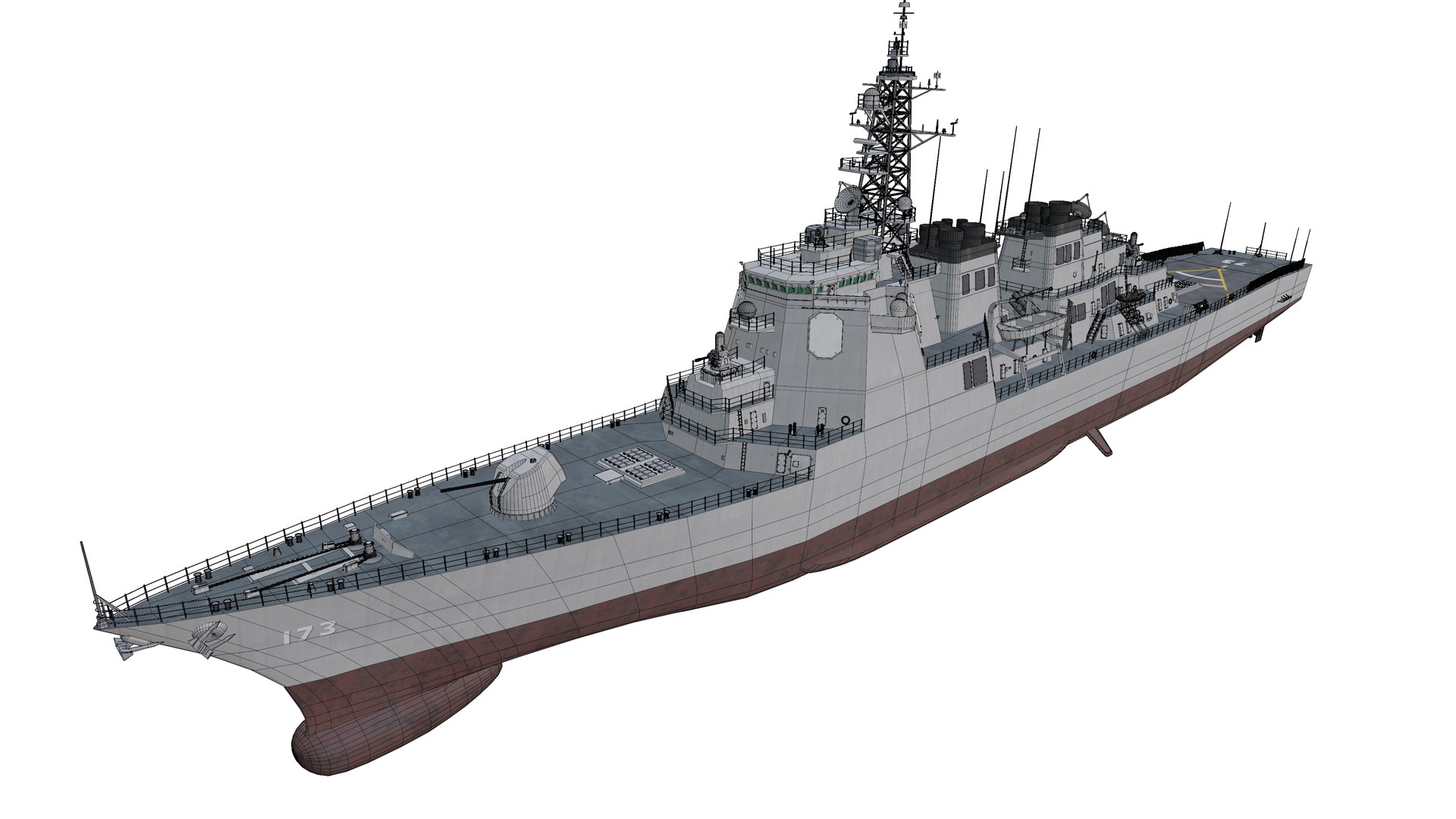3D JMSDF Kongo class guild missile destroyer model - TurboSquid 2170383