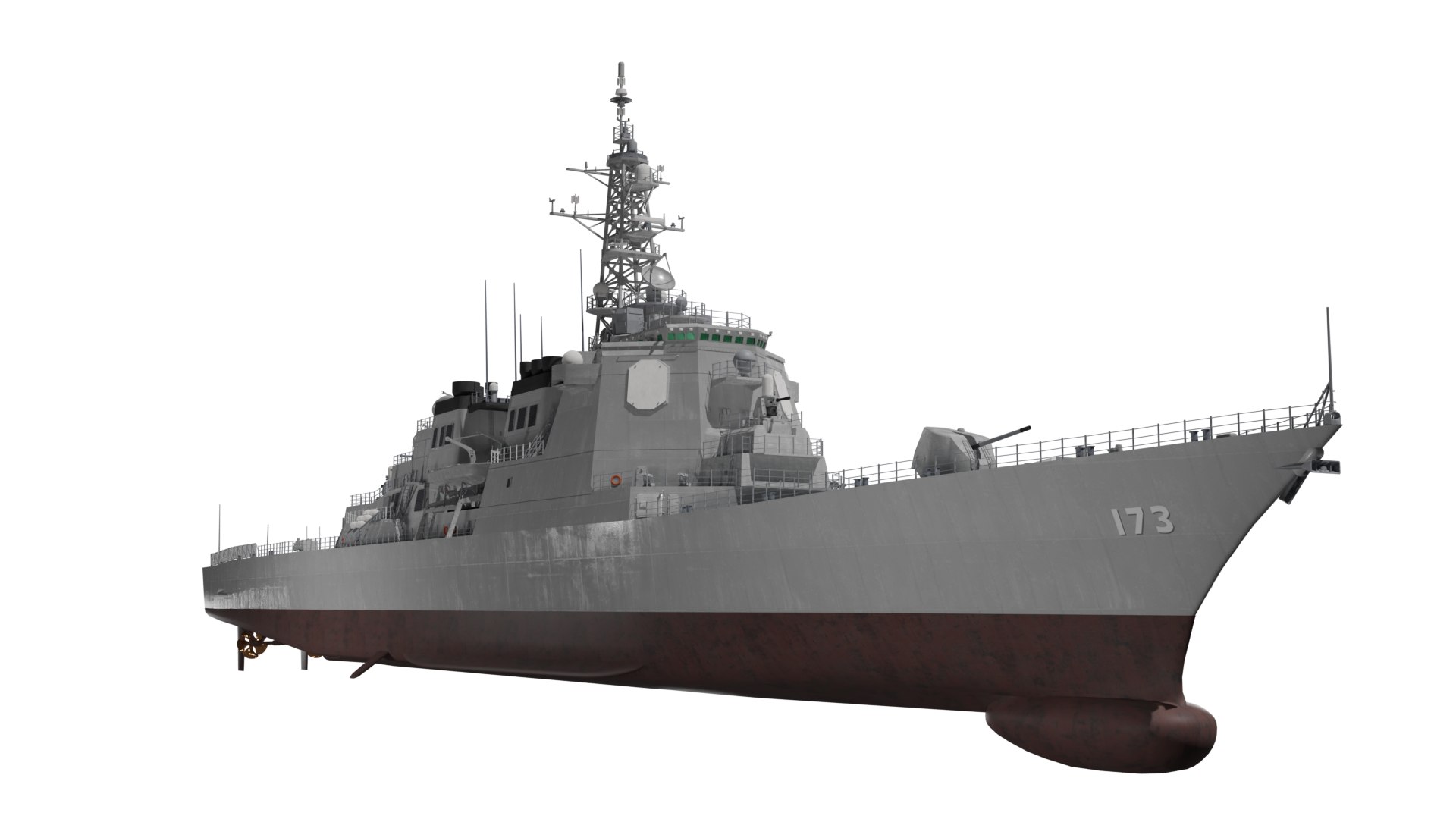 3D JMSDF Kongo class guild missile destroyer model - TurboSquid 2170383