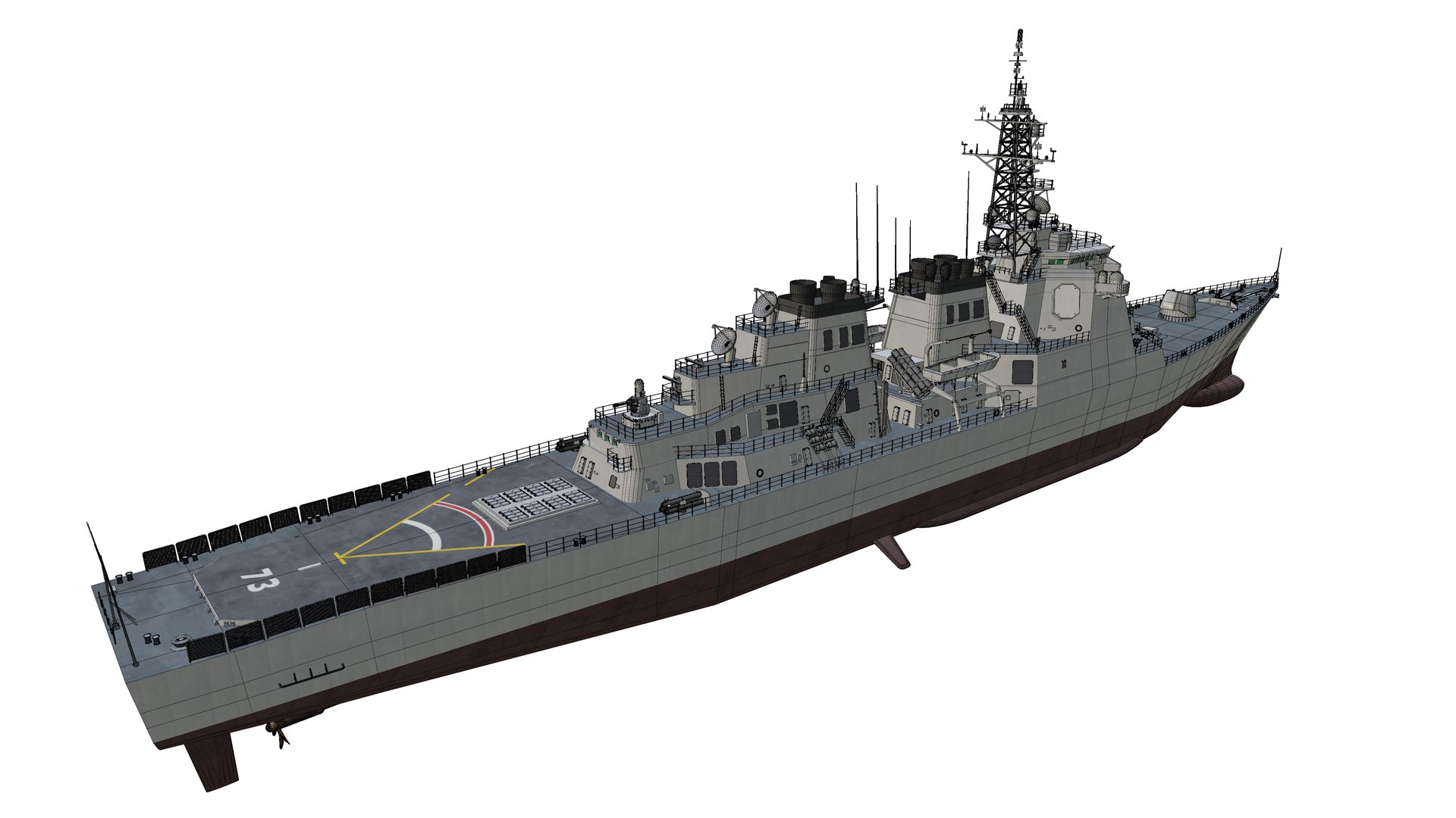 3D JMSDF Kongo class guild missile destroyer model - TurboSquid 2170383