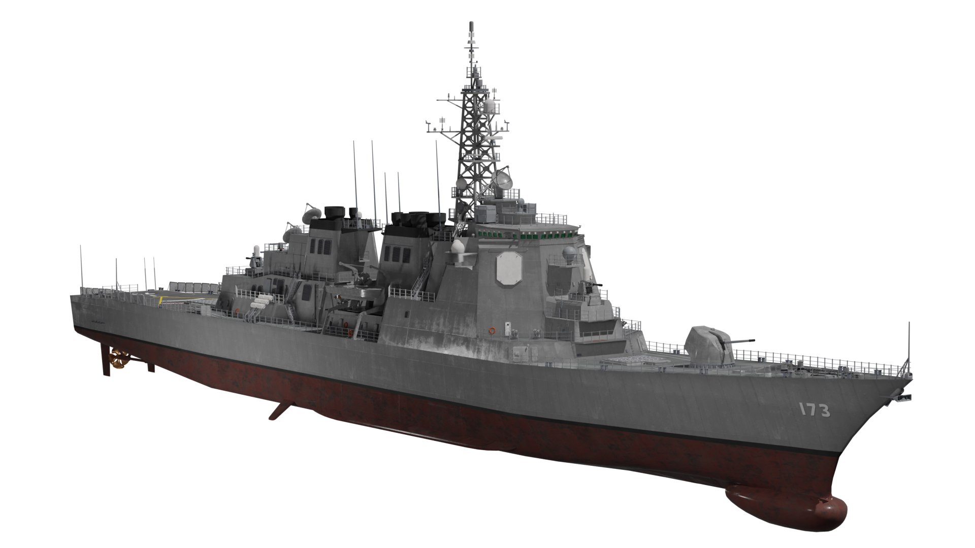 3D JMSDF Kongo Class Guild Missile Destroyer Model - TurboSquid 2170383