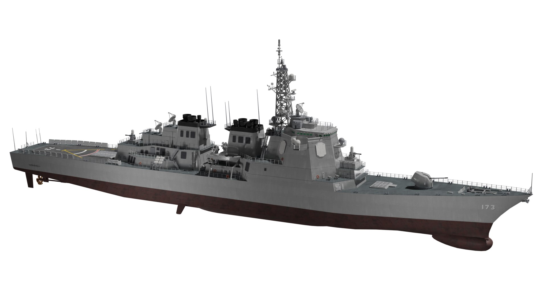 3D JMSDF Kongo class guild missile destroyer model - TurboSquid 2170383