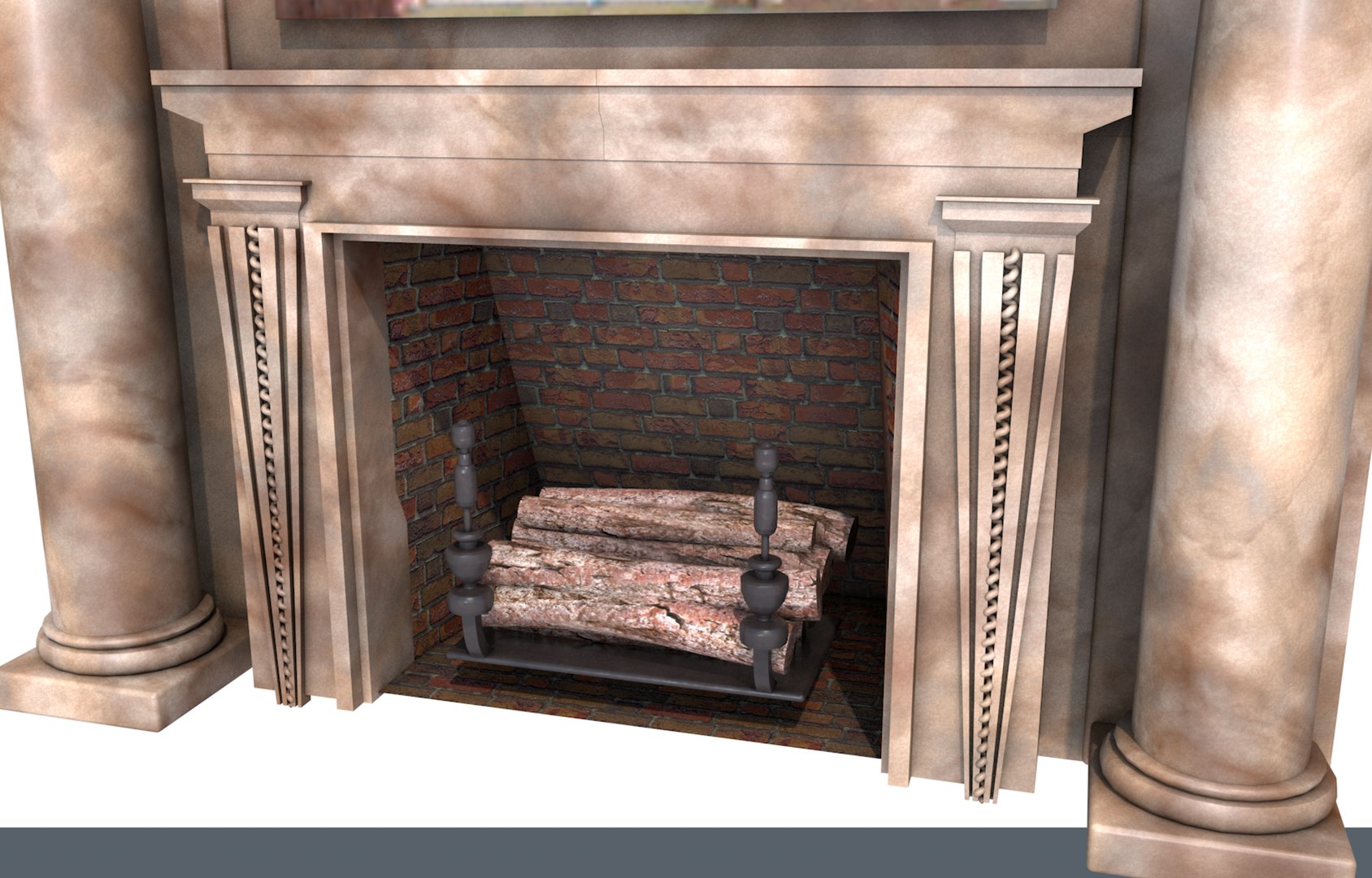 Fireplace Living Room 3D Model - TurboSquid 1282421