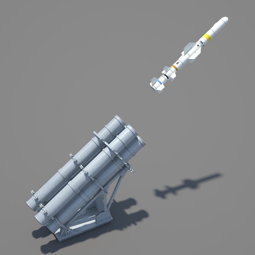 Rgm-84 Harpoon Mk-141 Guided Missile 3d Max