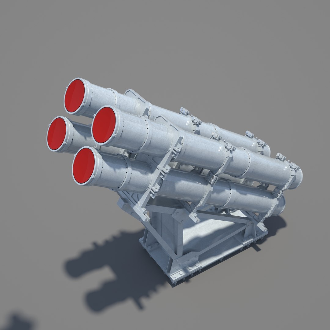 Rgm-84 Harpoon Mk-141 Guided Missile 3d Max