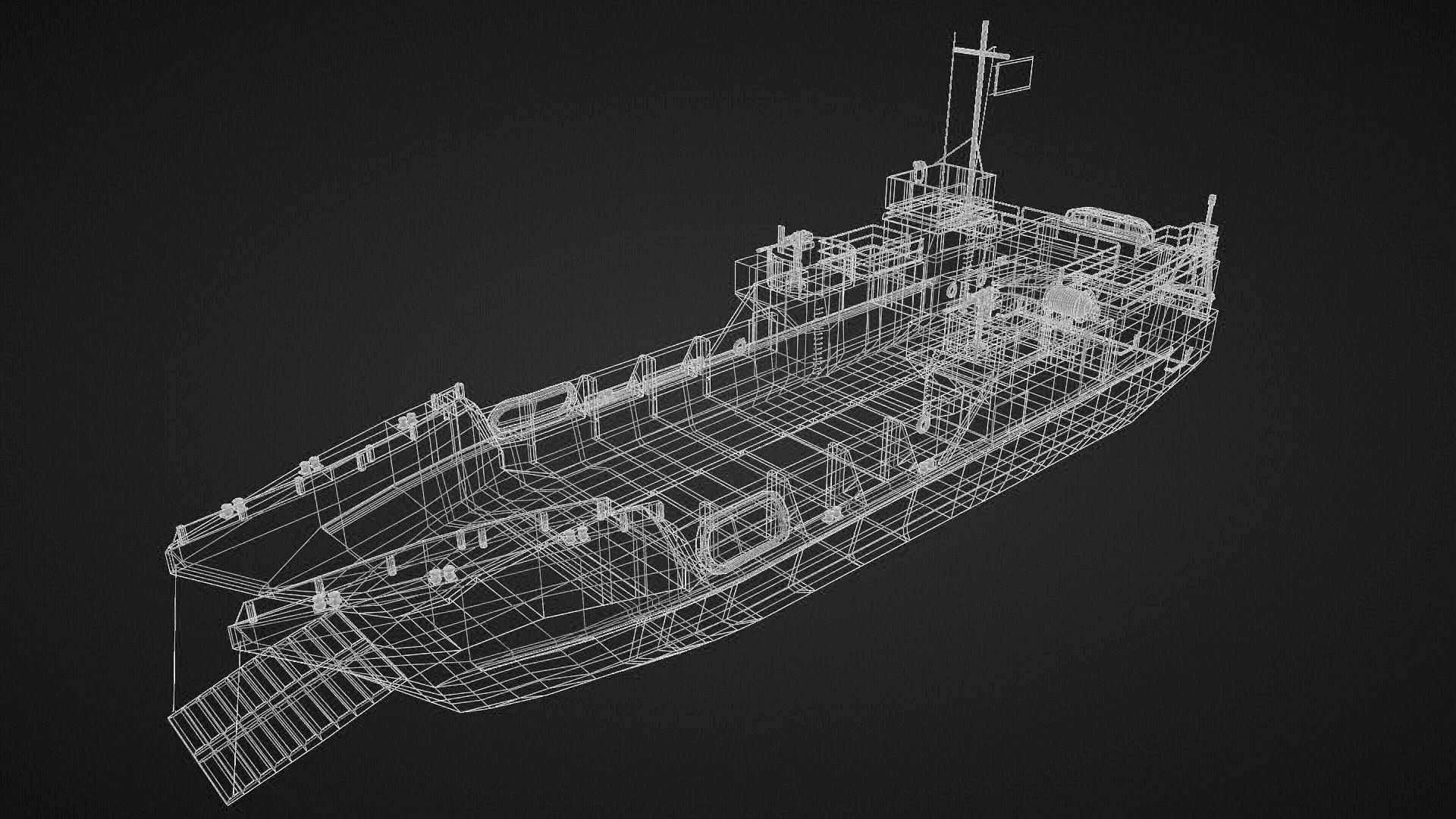 Lct Boat Mk Vi 3d Model