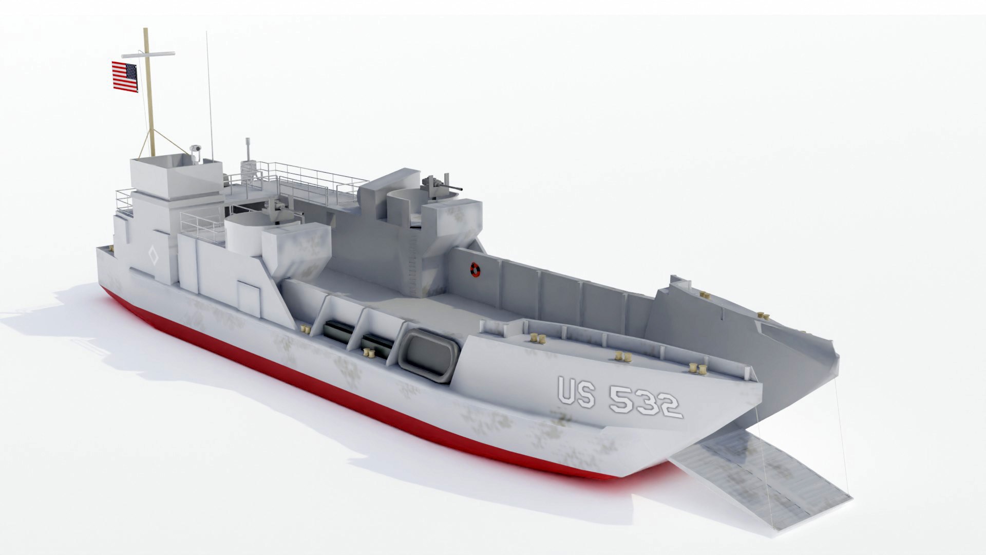 Lct Boat Mk Vi 3d Model