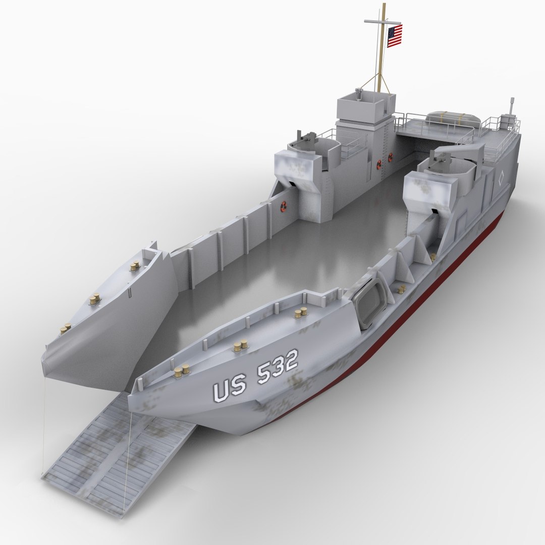 Lct Boat Mk Vi 3d Model