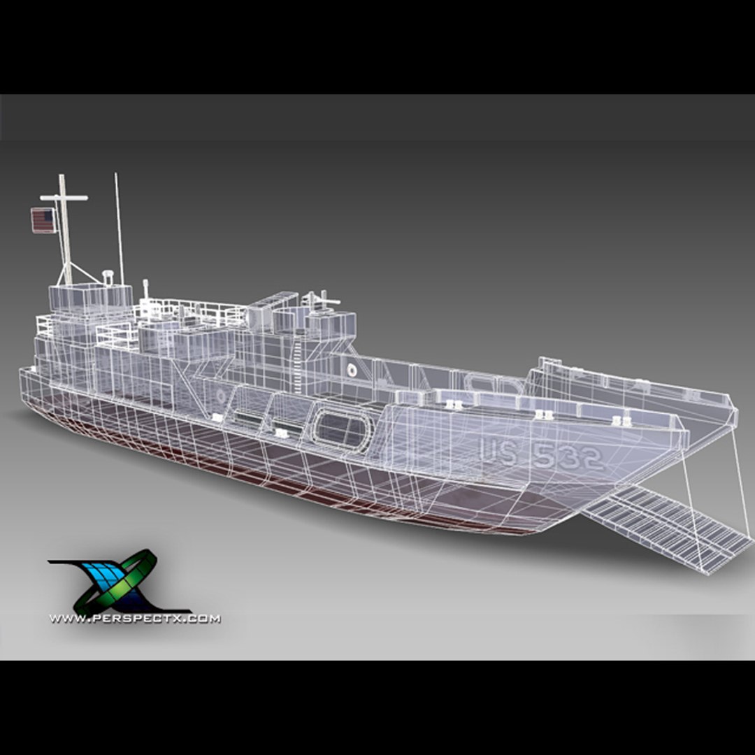 lct boat mk vi 3d model