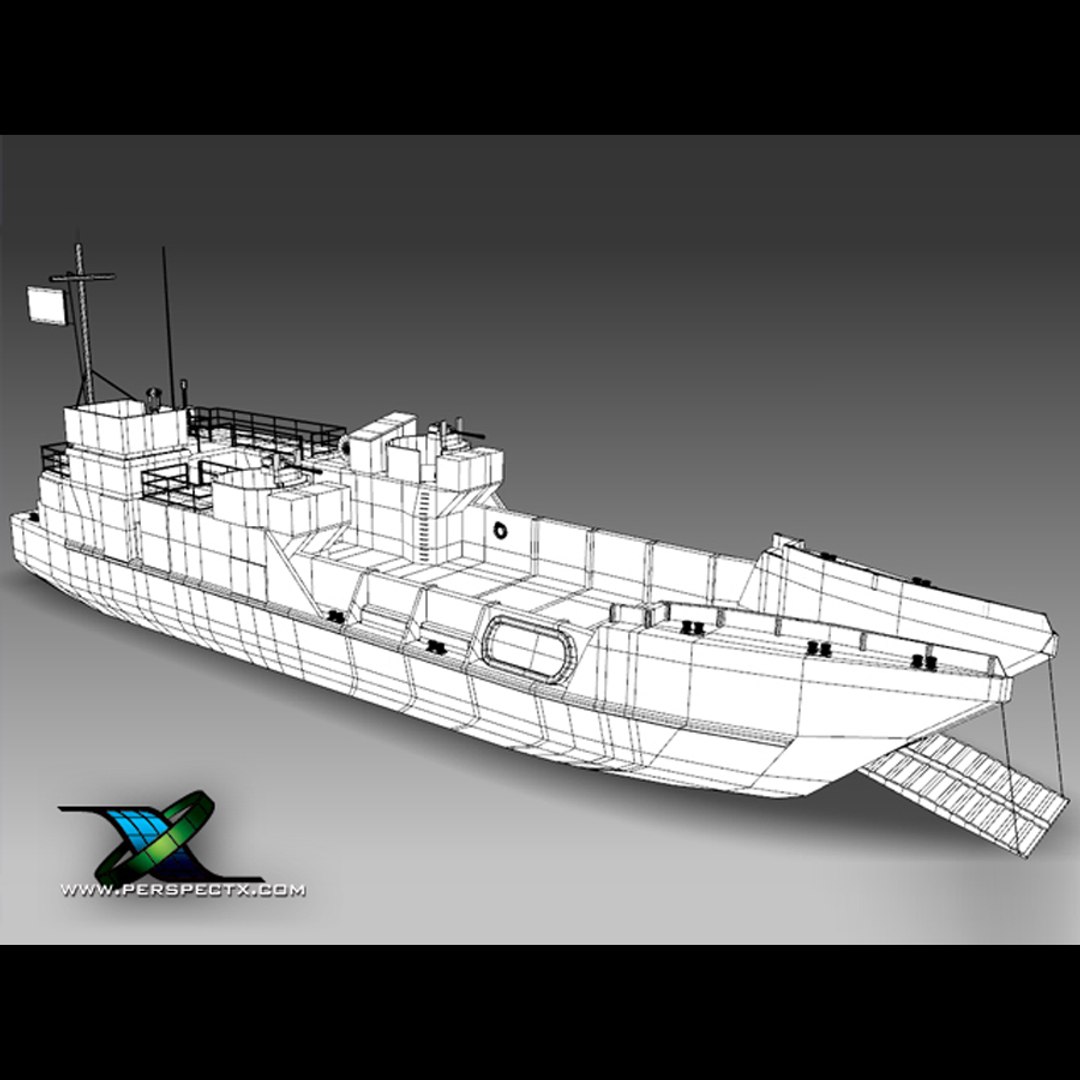 lct boat mk vi 3d model
