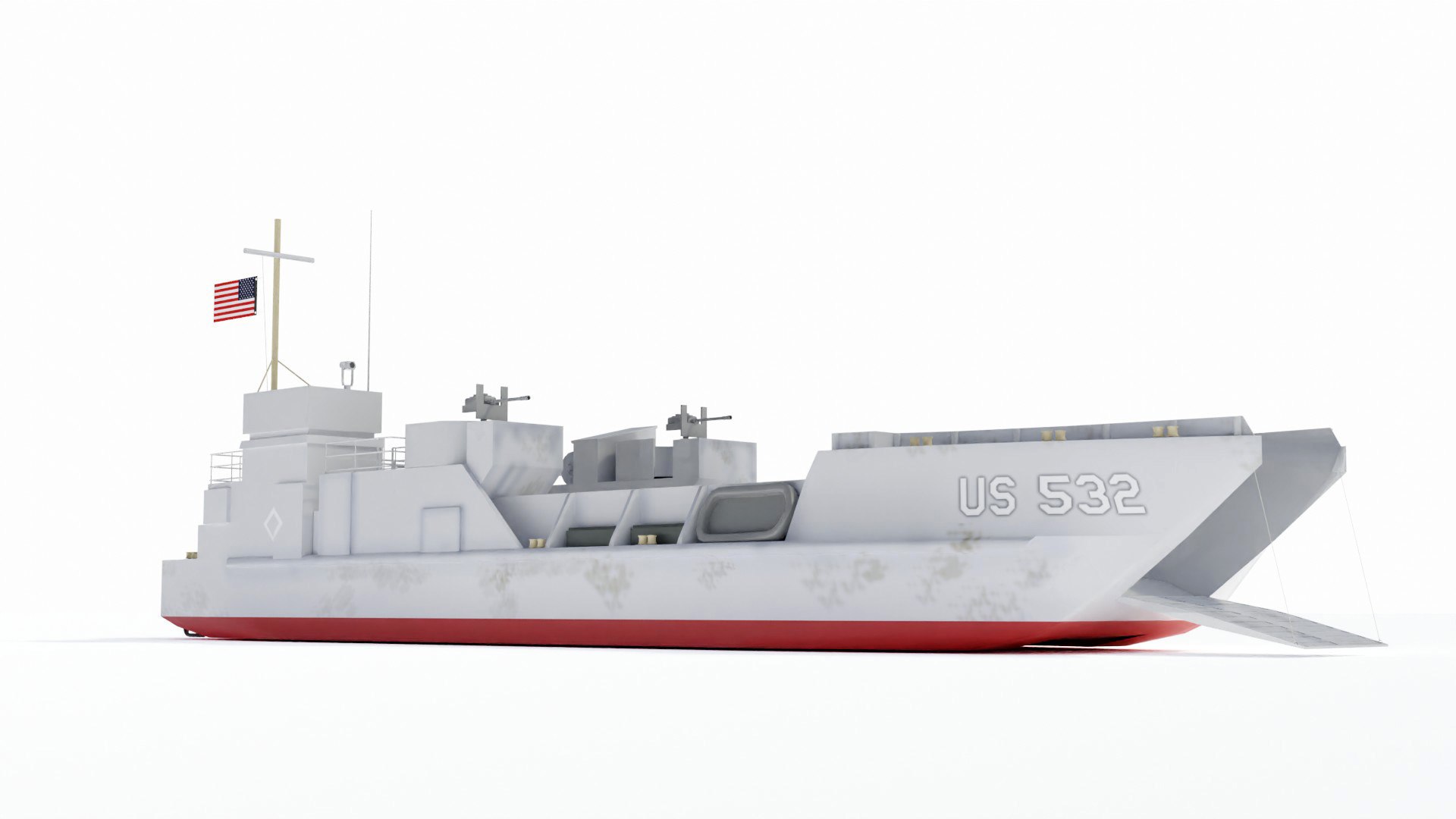 Lct Boat Mk Vi 3d Model