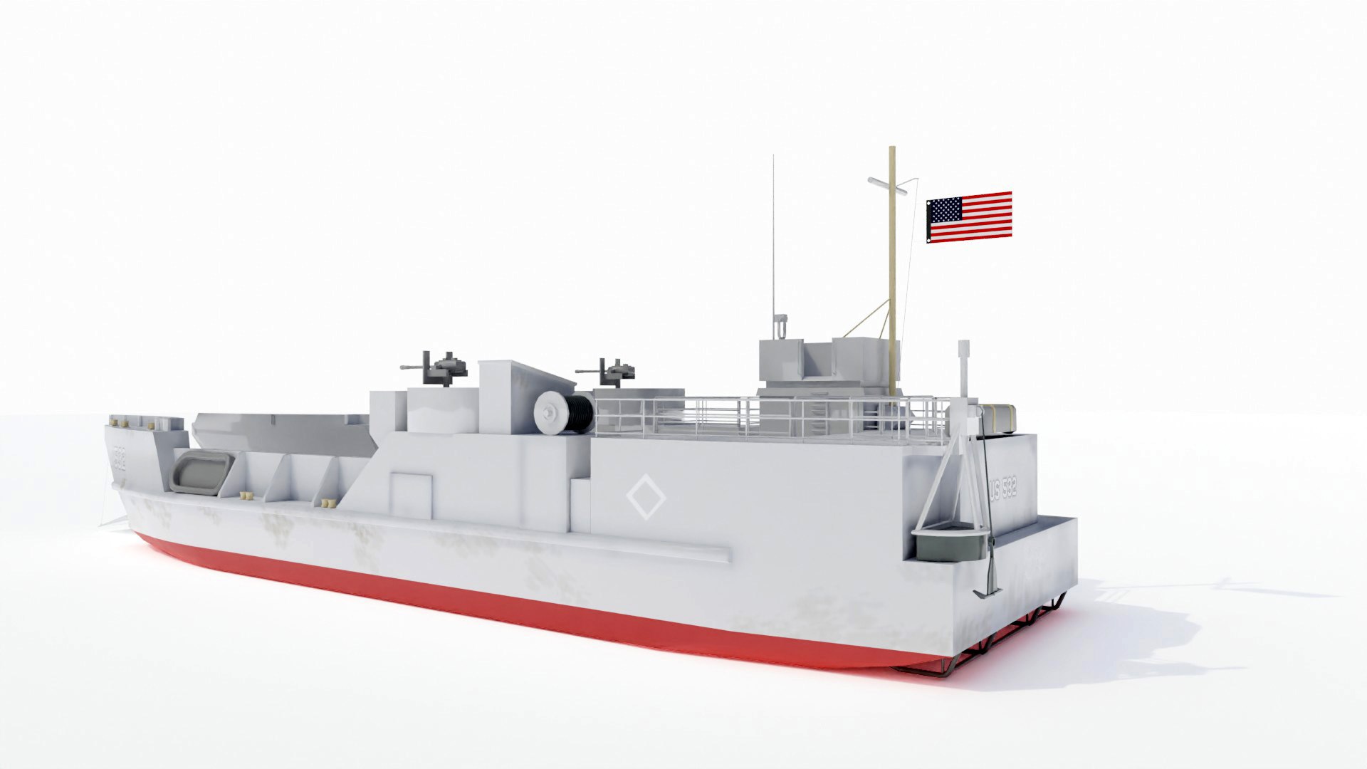 Lct Boat Mk Vi 3d Model