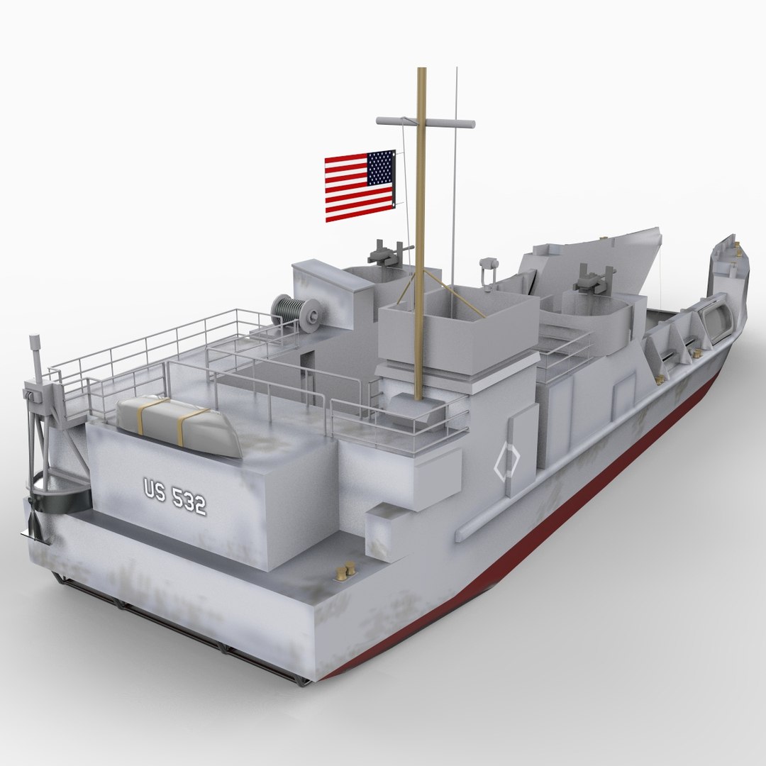 Lct Boat Mk Vi 3d Model