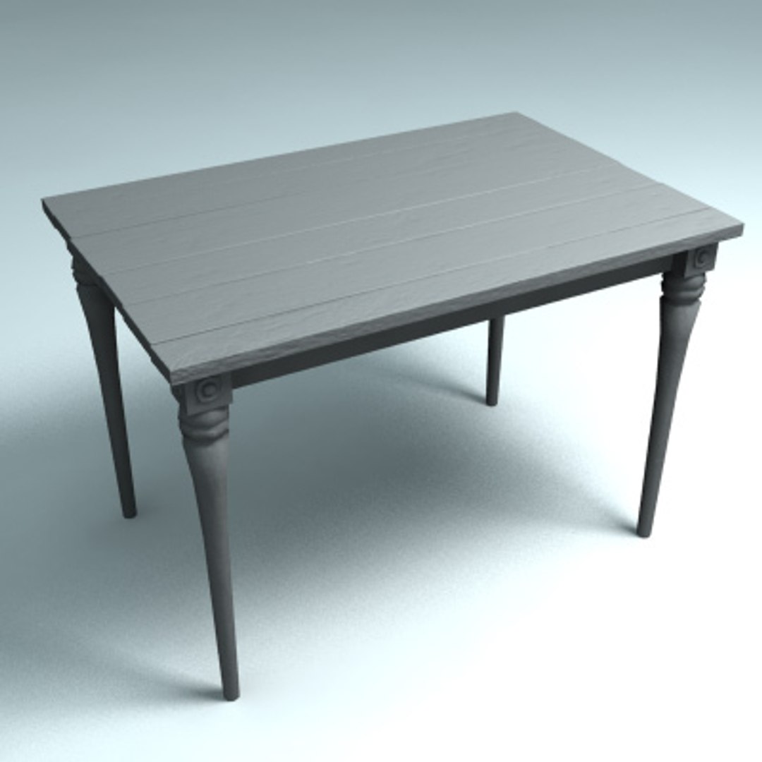 Realistic Wooden Table Desk Max