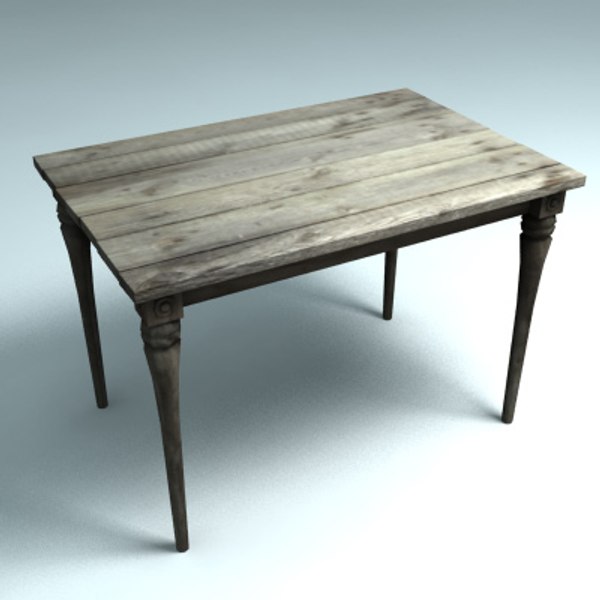 realistic wooden table desk max