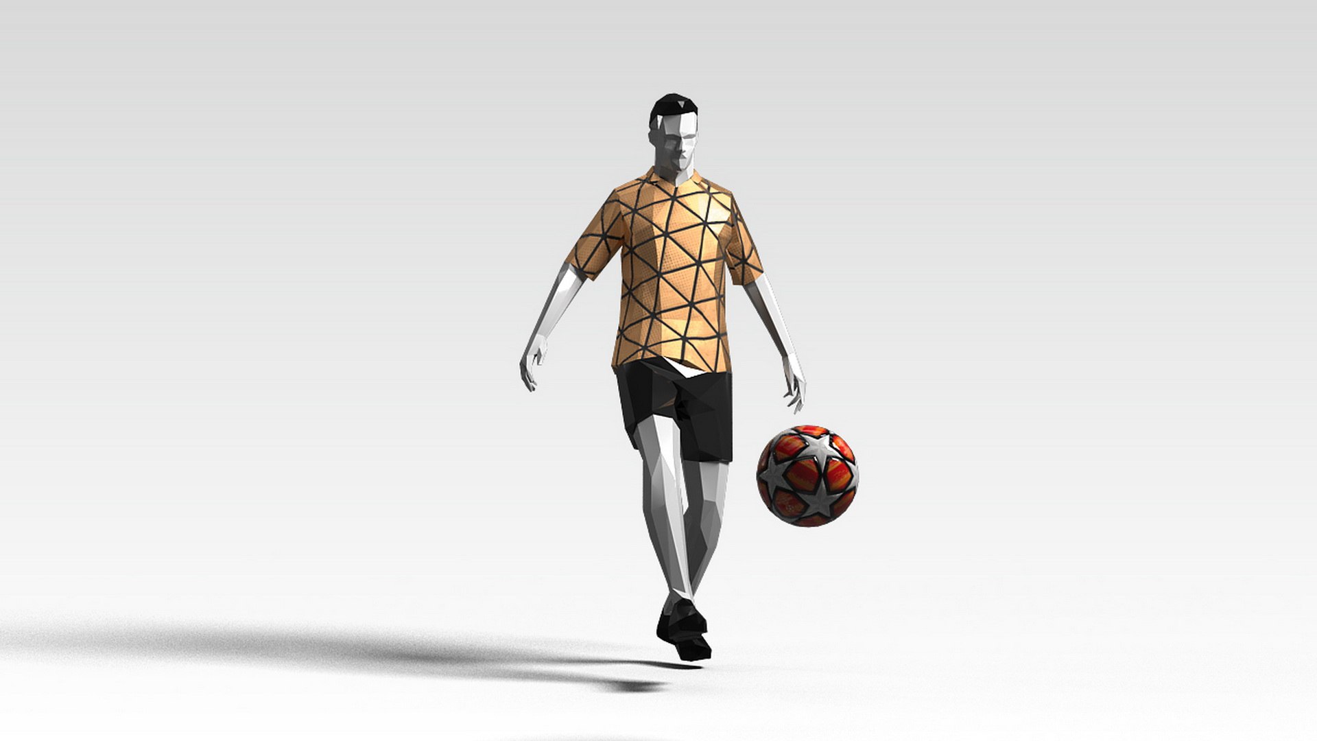 Footballer Edged Rigged 02 3D Model - TurboSquid 2070096