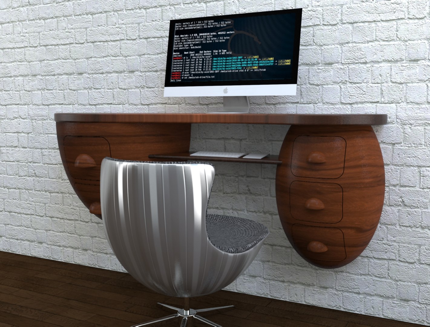 Computer Table 3D Model - TurboSquid 1213872