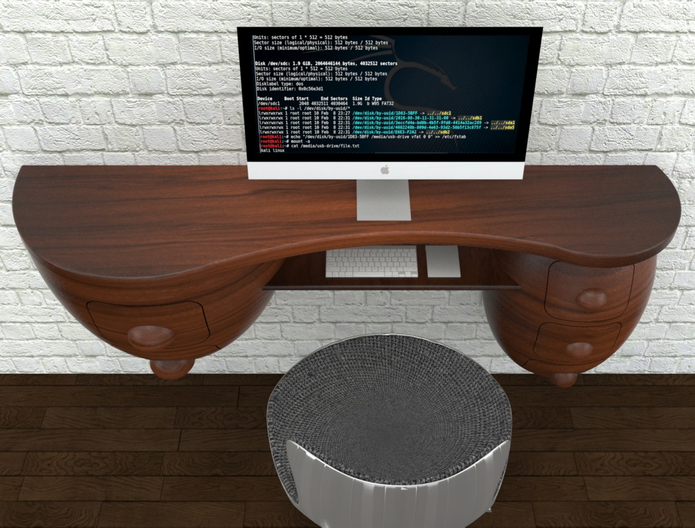 Computer Table 3D Model - TurboSquid 1213872