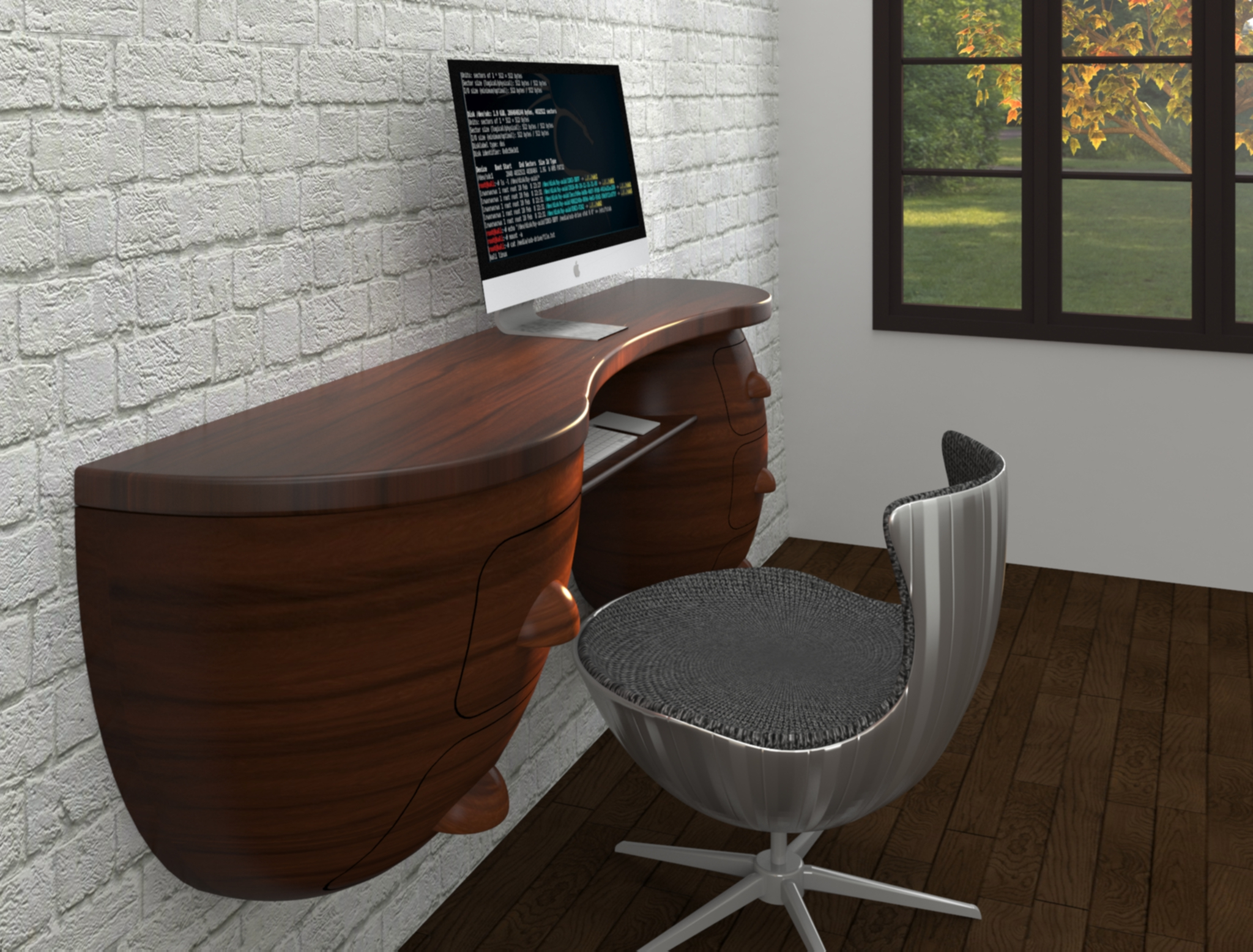 Computer table 3D model - TurboSquid 1213872
