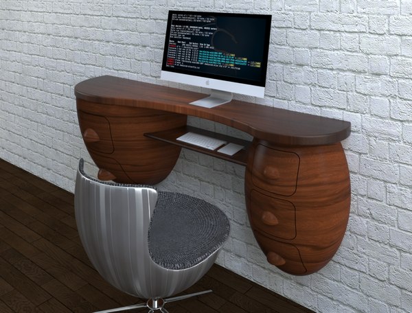 Computer table 3D model - TurboSquid 1213872