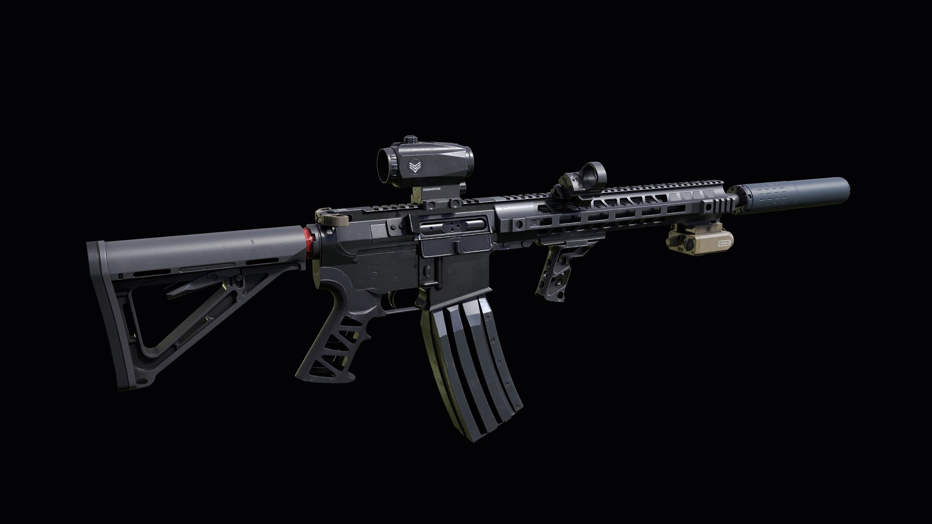 3D model Custom Colt M4A1 assault rifle - TurboSquid 1979458