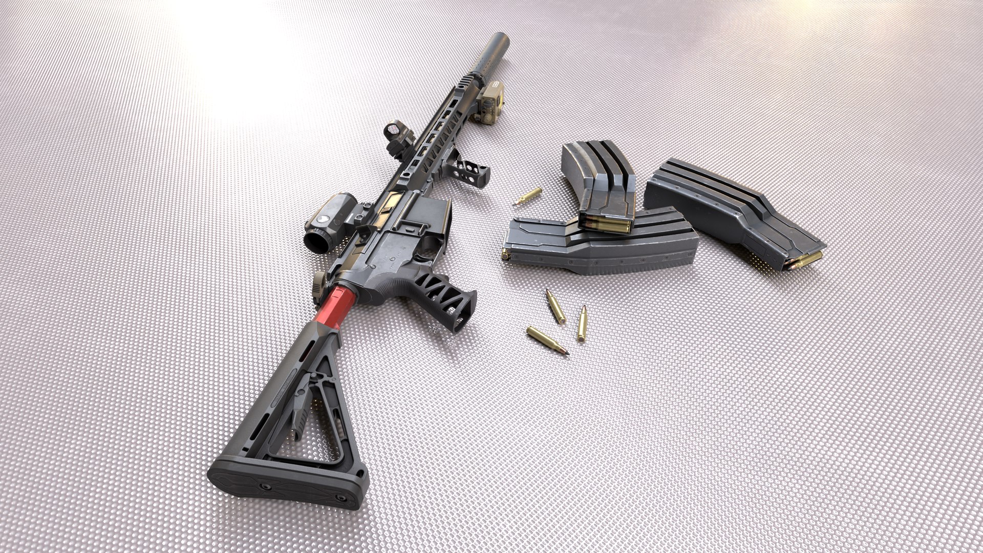 3D Model Custom Colt M4A1 Assault Rifle - TurboSquid 1979458