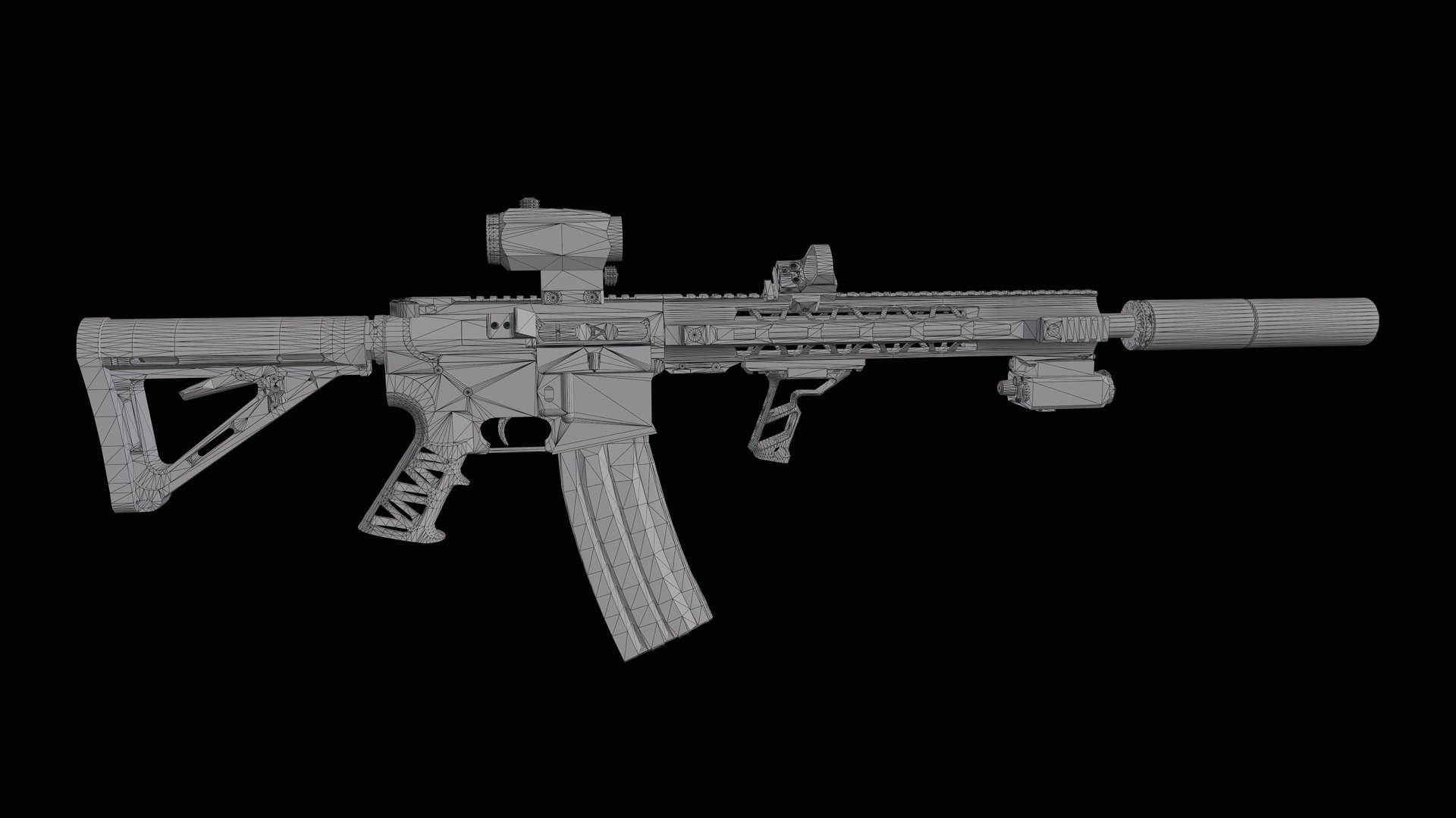 3D model Custom Colt M4A1 assault rifle - TurboSquid 1979458