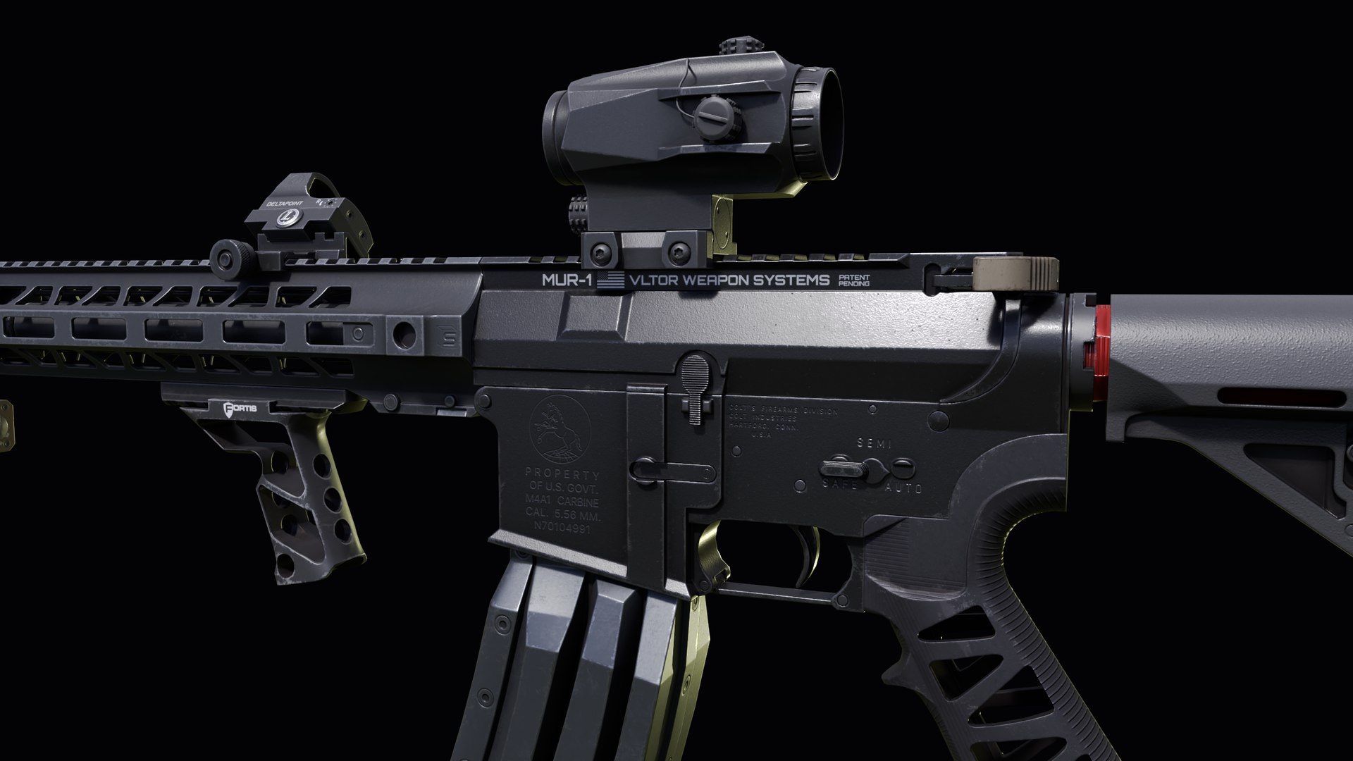3D model Custom Colt M4A1 assault rifle - TurboSquid 1979458