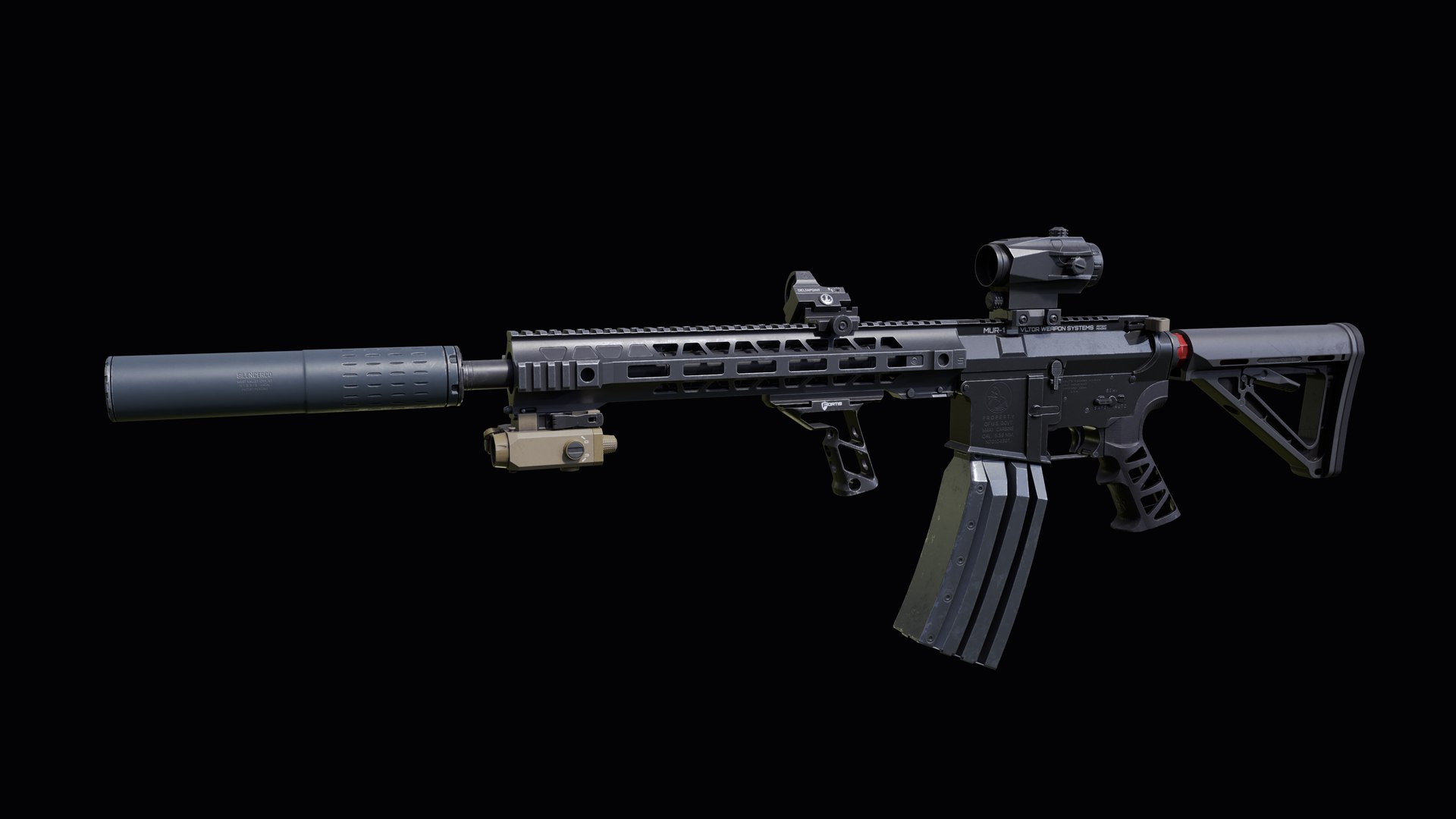3D model Custom Colt M4A1 assault rifle - TurboSquid 1979458