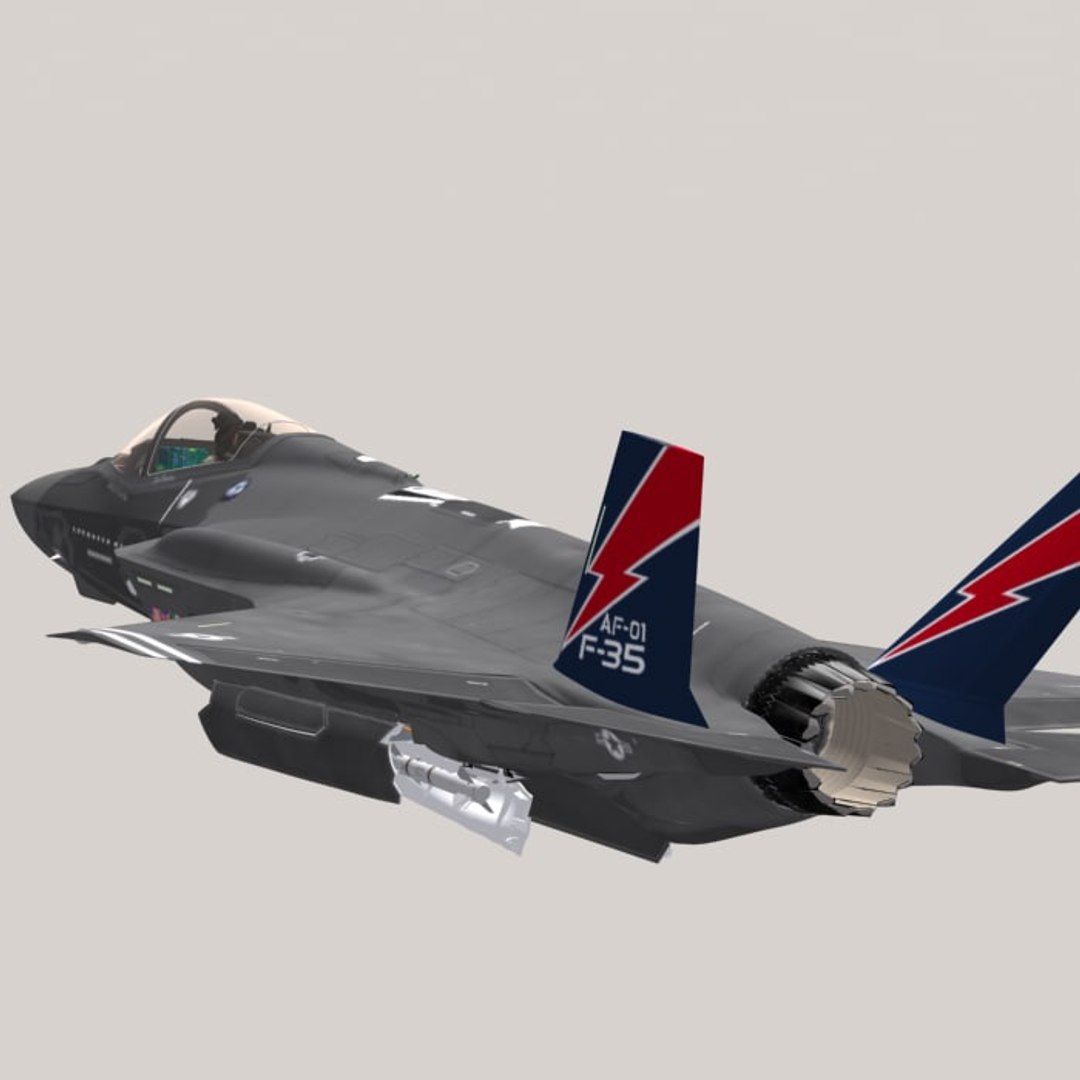 f-35 af-1 1 pilot 3d max