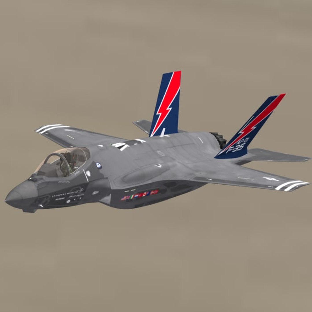 f-35 af-1 1 pilot 3d max