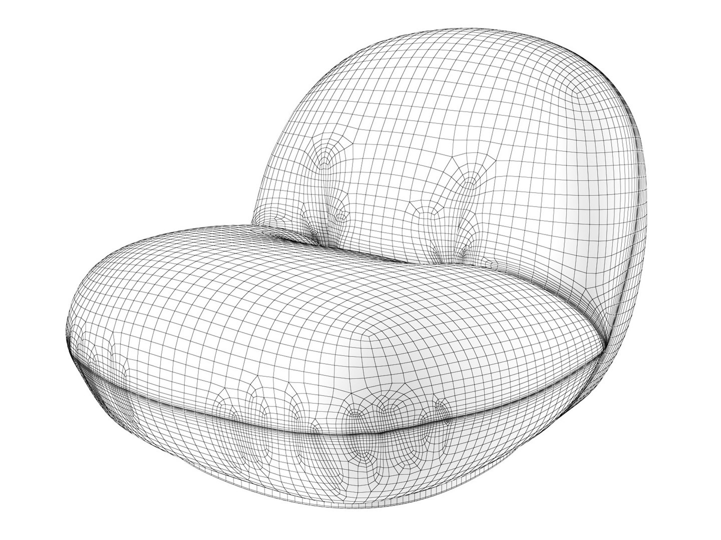 3D Soft and Cosy Lounge Chair - TurboSquid 2157542