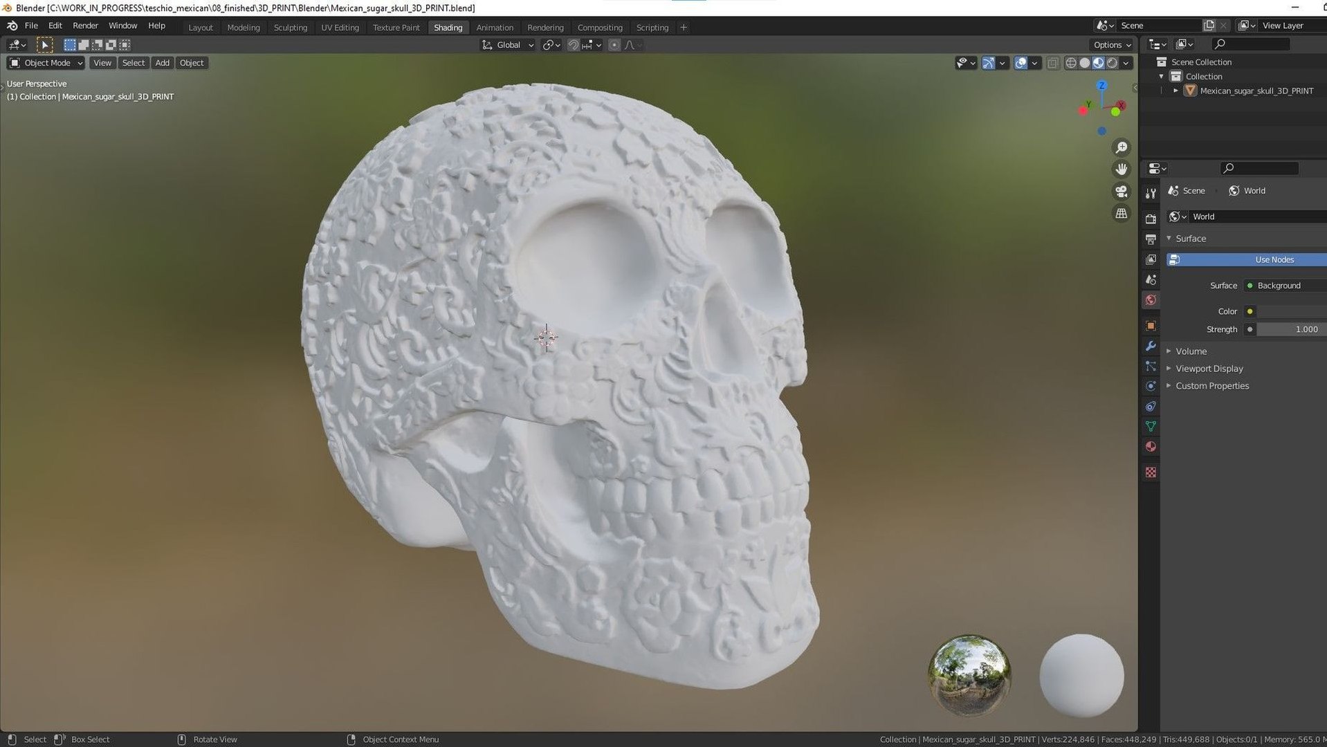 Mexican Ethnic Sugar Skull 3D Print Model Model - TurboSquid 1817599
