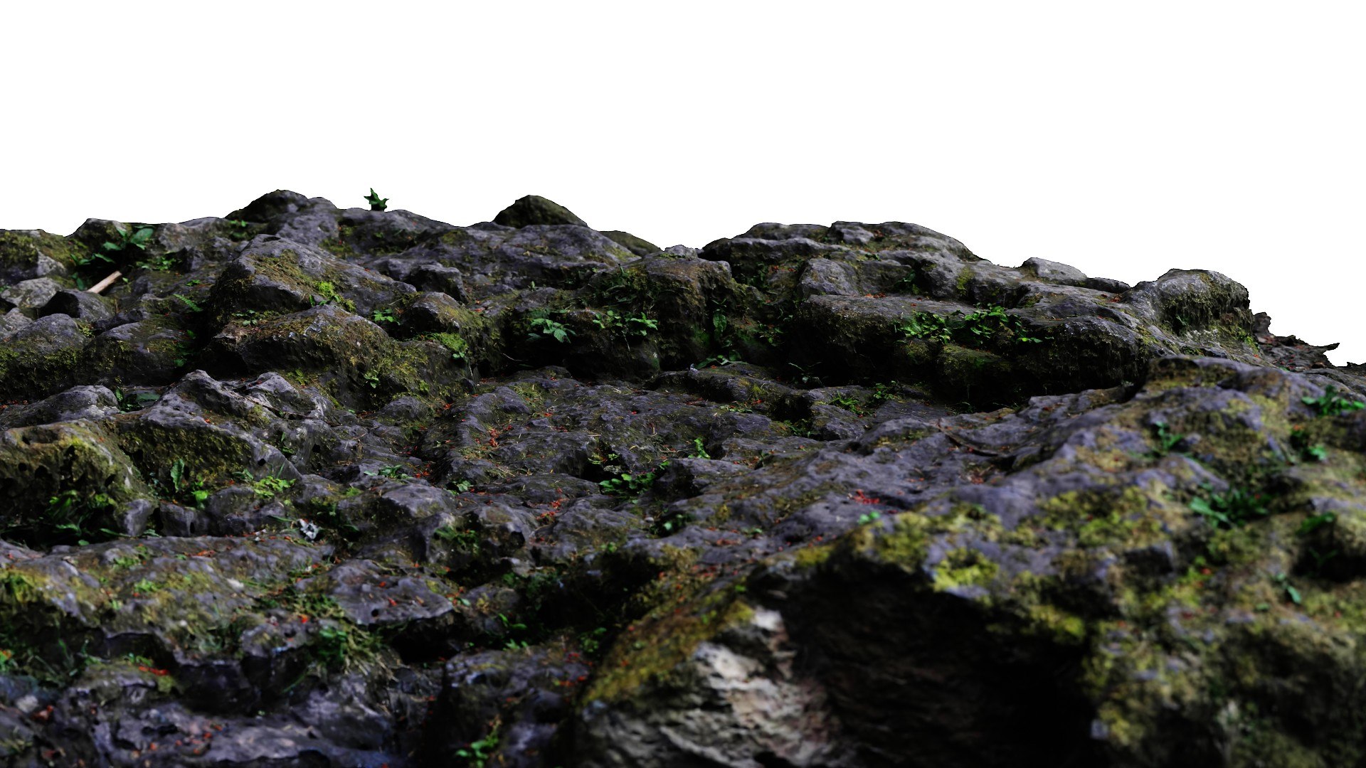 3D Big Mossy River SideRock Model - TurboSquid 2236215