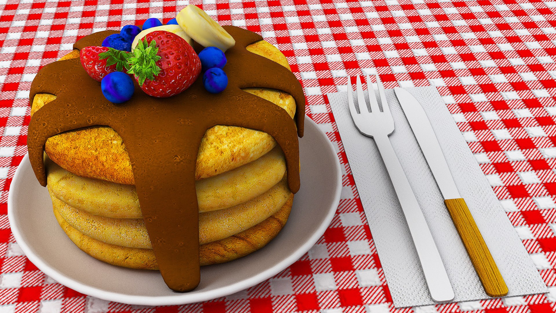 3D model Pancakes - TurboSquid 1925835