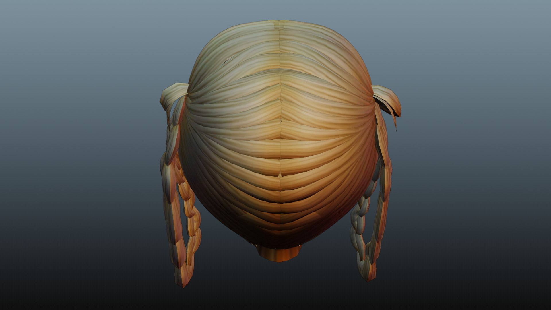 Female Hair Low Poly 4 Colors 3D Model - TurboSquid 2141302