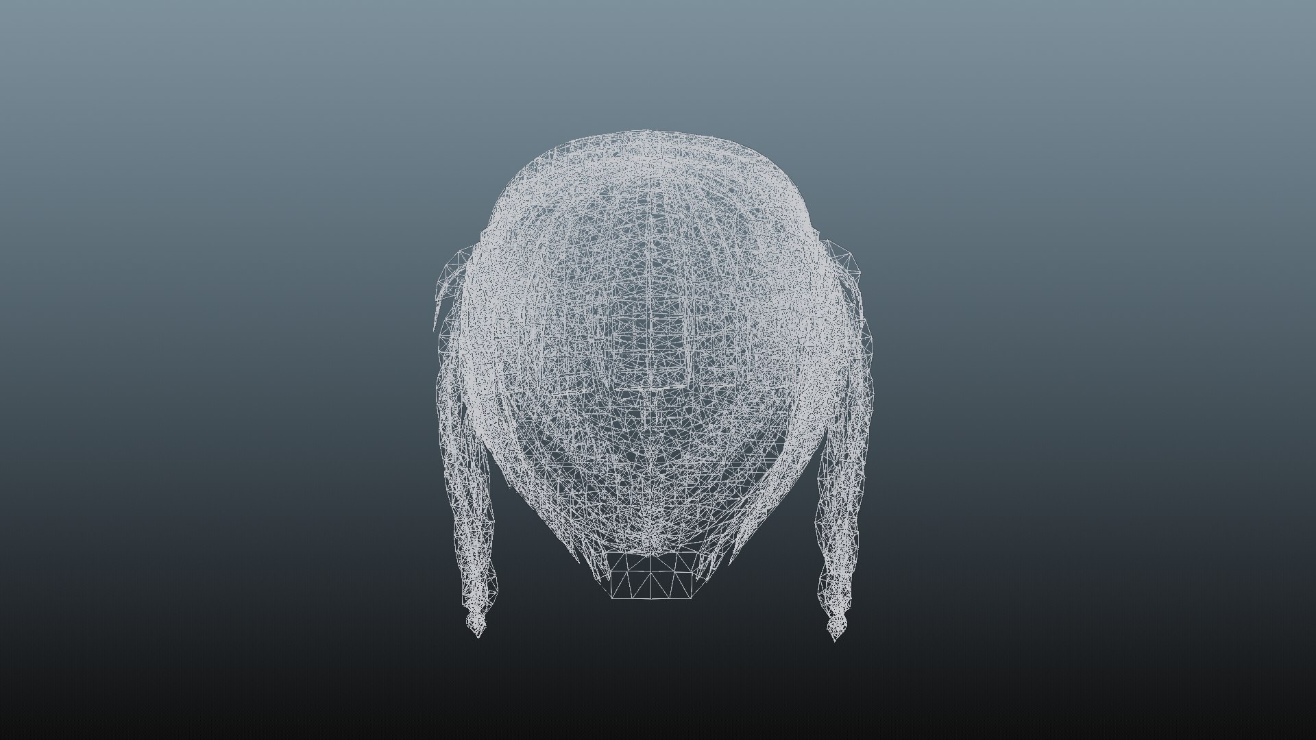 Female Hair Low Poly 4 Colors 3D Model - TurboSquid 2141302