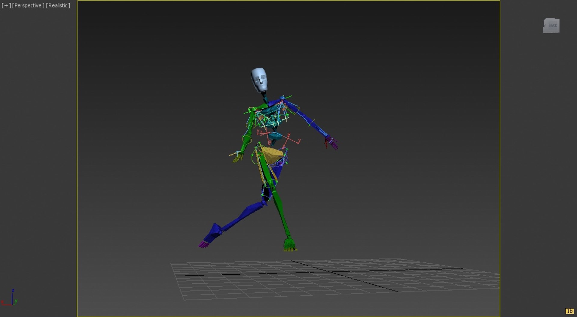 Biped Rigged 3d Model
