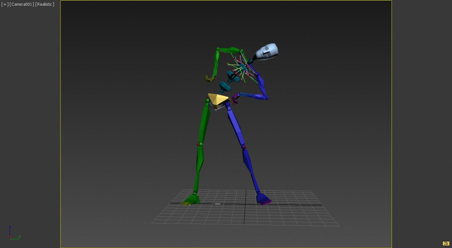 Biped Rigged 3d Model