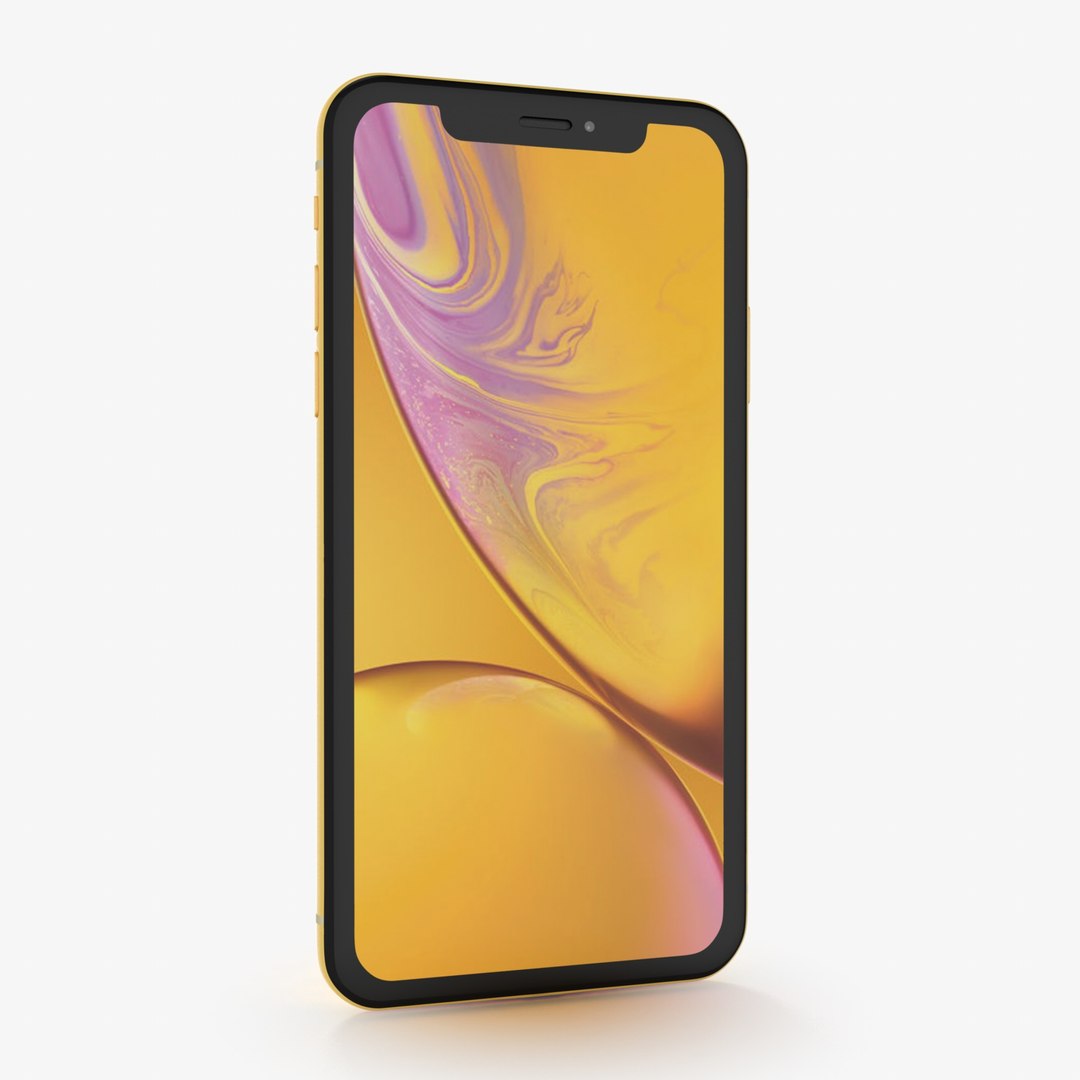 3D Apple Iphone Xr Yellow Model - TurboSquid 1382892