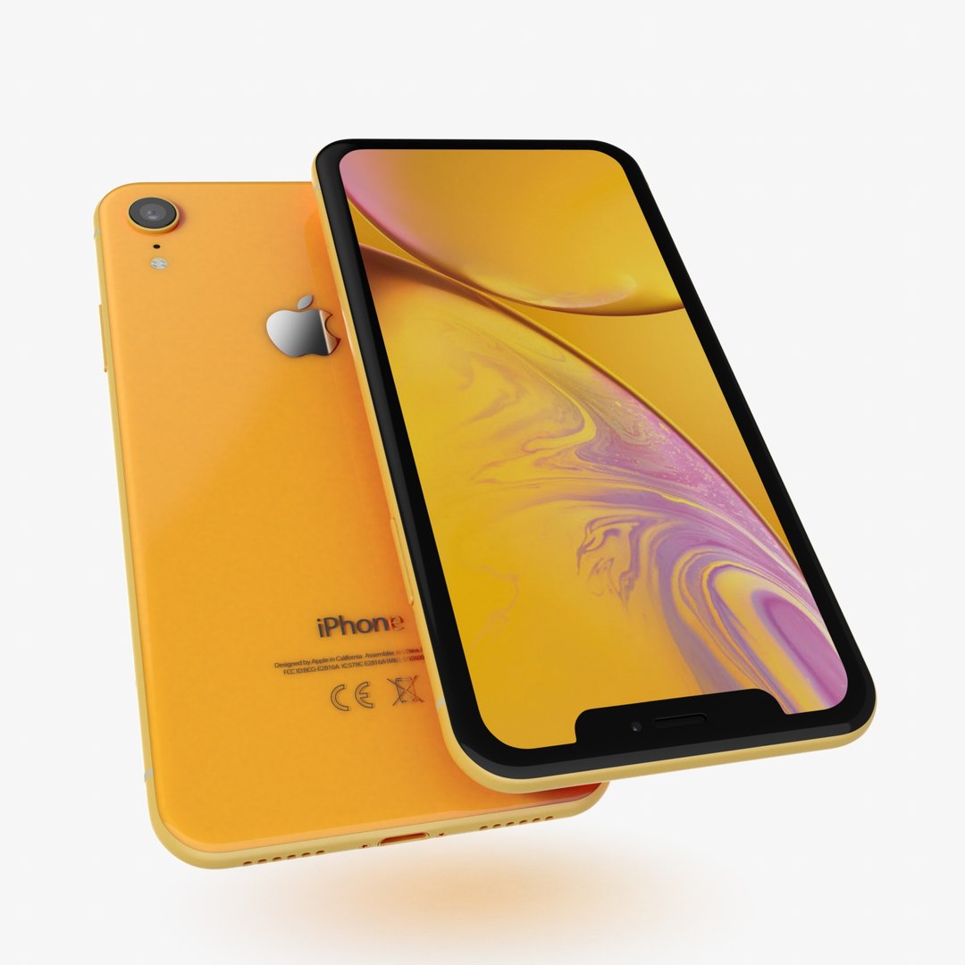 3D Apple Iphone Xr Yellow Model - TurboSquid 1382892